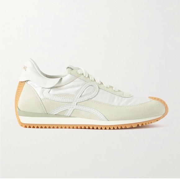 Loewe | Shoes | Loewe White And Cream Retro Sneakers With Gum Sole ...